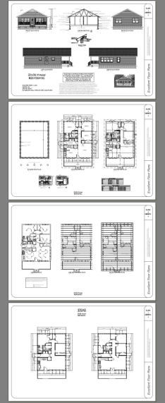 28x36 Houses -- 3 Bedroom 2 Bath -- 1,008 sq ft -- PDF Floor Plan -- Model 3 | eBay