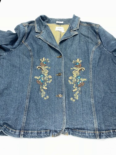 VTG CJ banks by Christopher banks women's stretch hand embroidered ...