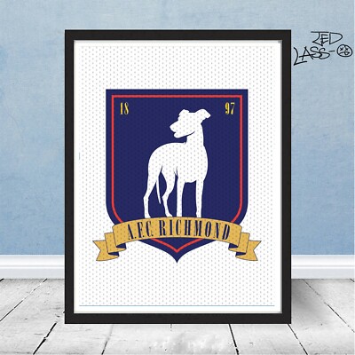 AFC Richmond Ted Lasso Logo Patch Roy Kent Jamie Tartt Unframed Print ...