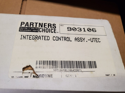 Open Box OEM Nordyne 903106 , 1012-83-9554A, 6246280 Furnace Control ...