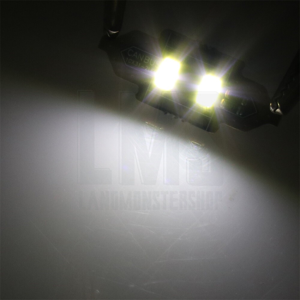 4X White 31mm 2-SMD-5730 Car Working Bulbs Interior Festoon LED Lights ...