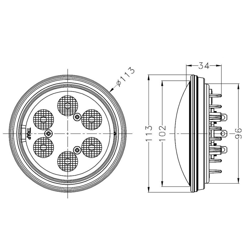 Fits Bulbs 4411 4410 40WATT 4.5'' 4 1/2'' PAR36 12V 24V LED headlights ...