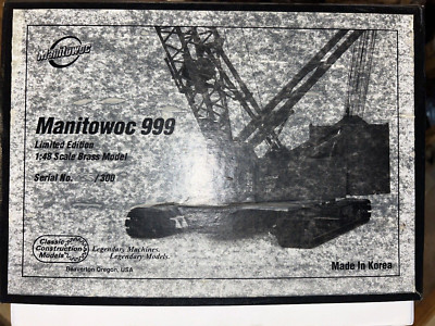 Manitowoc 999 Crawler Crane CCM Brass 1:48 Scale Classic Construction ...
