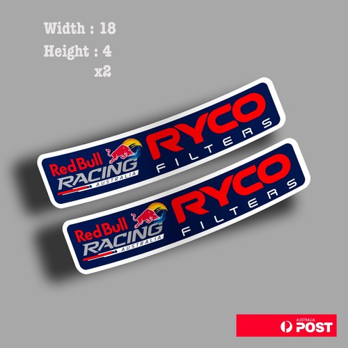 RYCO Filter Red Bull Racing Australia Window Car Van Ute Decal Sticker ...