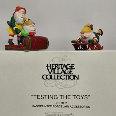 Department 56 TESTING THE TOYS Heritage North Pole Christmas Village ...