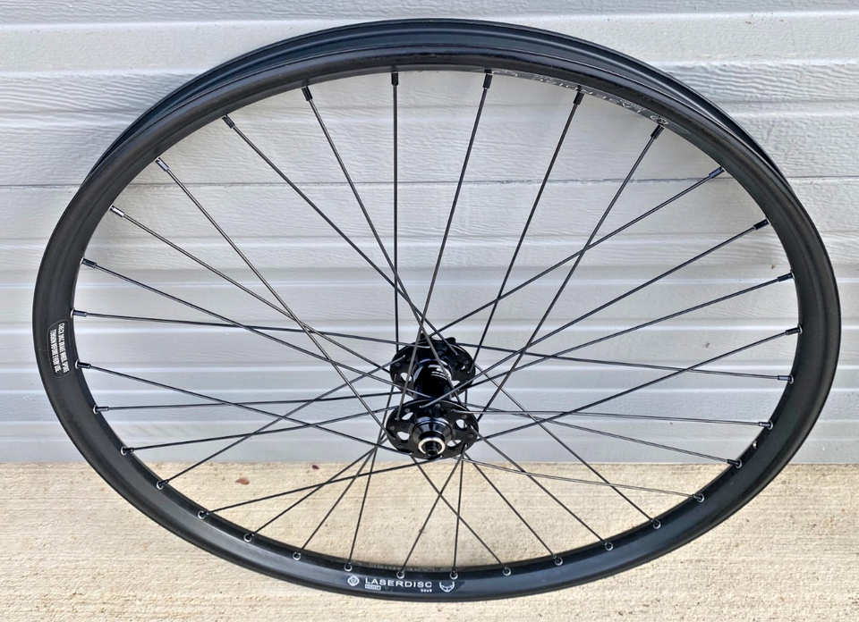 Black 26" bike wheels WTB Laserdisc 27mm inner 6 bolt disc, QR or thru ...