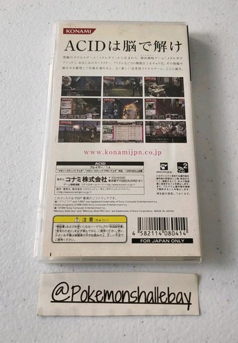 Metal Gear Acid (Ac!d) - Playstation Portable Game *W/ Manual - NTSC-J ...