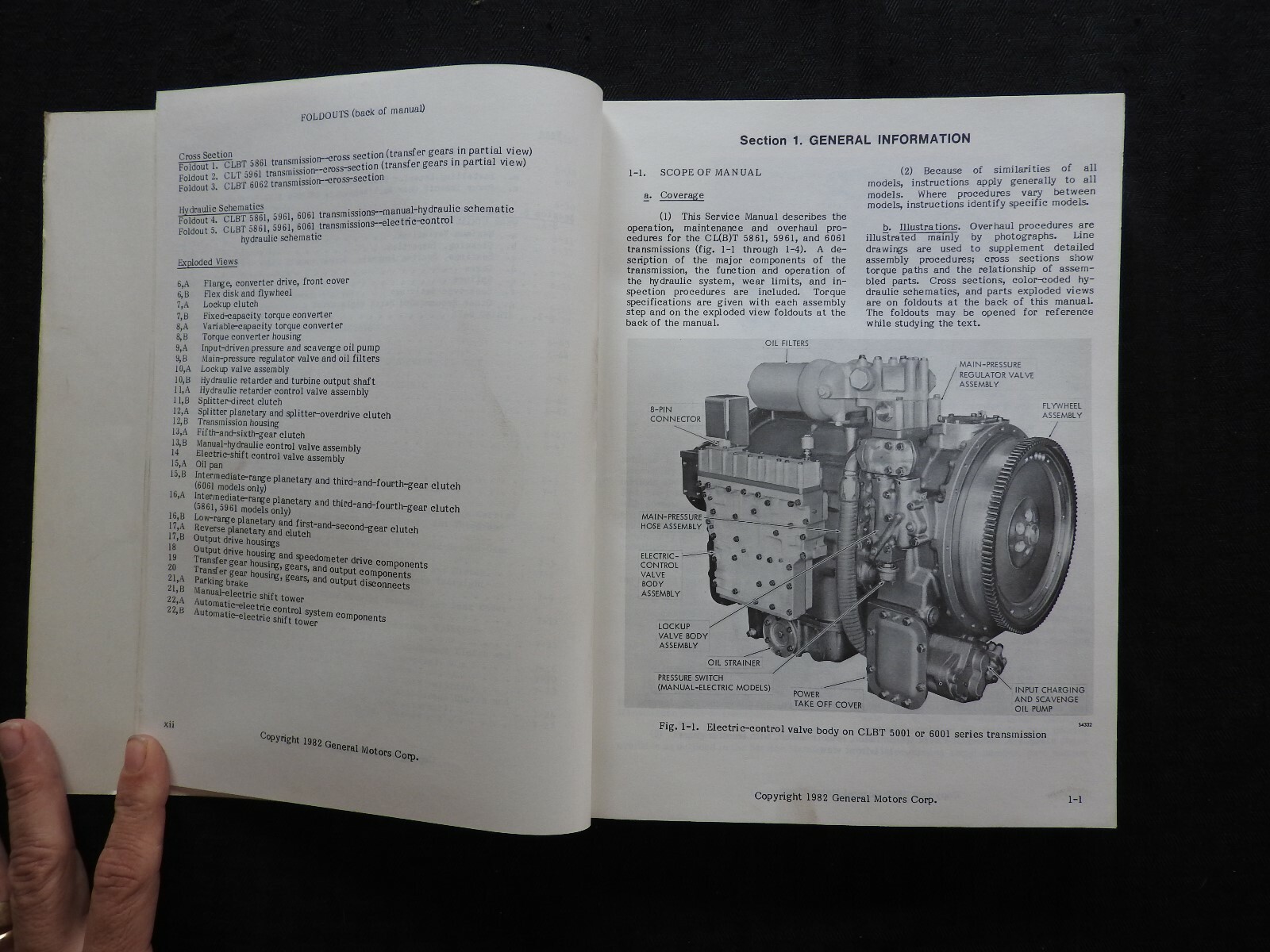 1982 ALLISON 5861 5961 6061 CLT CLBT VCLT VCLBT TRANSMISSIONS SERVICE ...