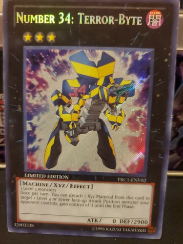 Number 34: Terror-Byte PRC1-ENV02 Yugioh Foil Holo Secret Rare card lol ...