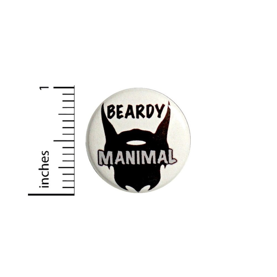 Beardy Manimal Fridge Magnet Funny Cute Beard Round Magnet Cool Rad 1 ...