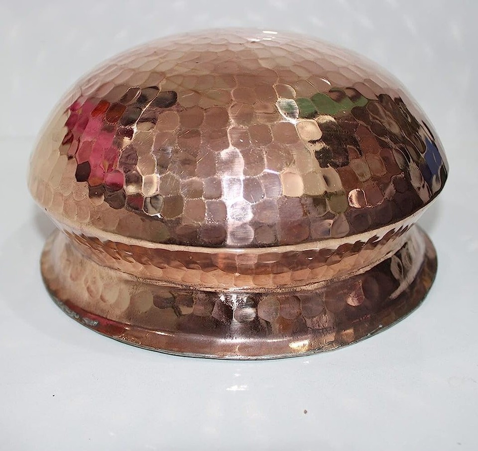 Copper Handi Sipri with Hammered Shinny Finish for Biryani Cooking ...