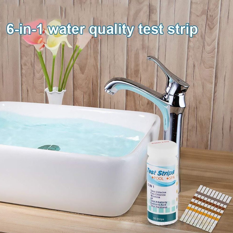 Chlorine Dip Test Strips Hot Tub SPA Swimming Pool PH Tester Paper 6 ...