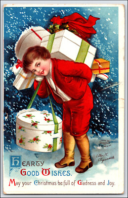 1908 Ellen Clapsaddle Christmas Postcard,Series1045, Signed by Ellen | eBay