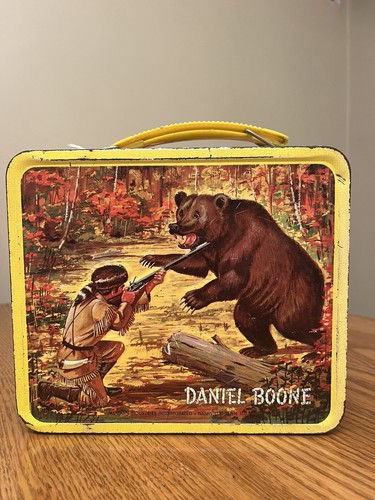 VINTAGE 1955 DANIEL BOONE LUNCHBOX W THERMOS | eBay