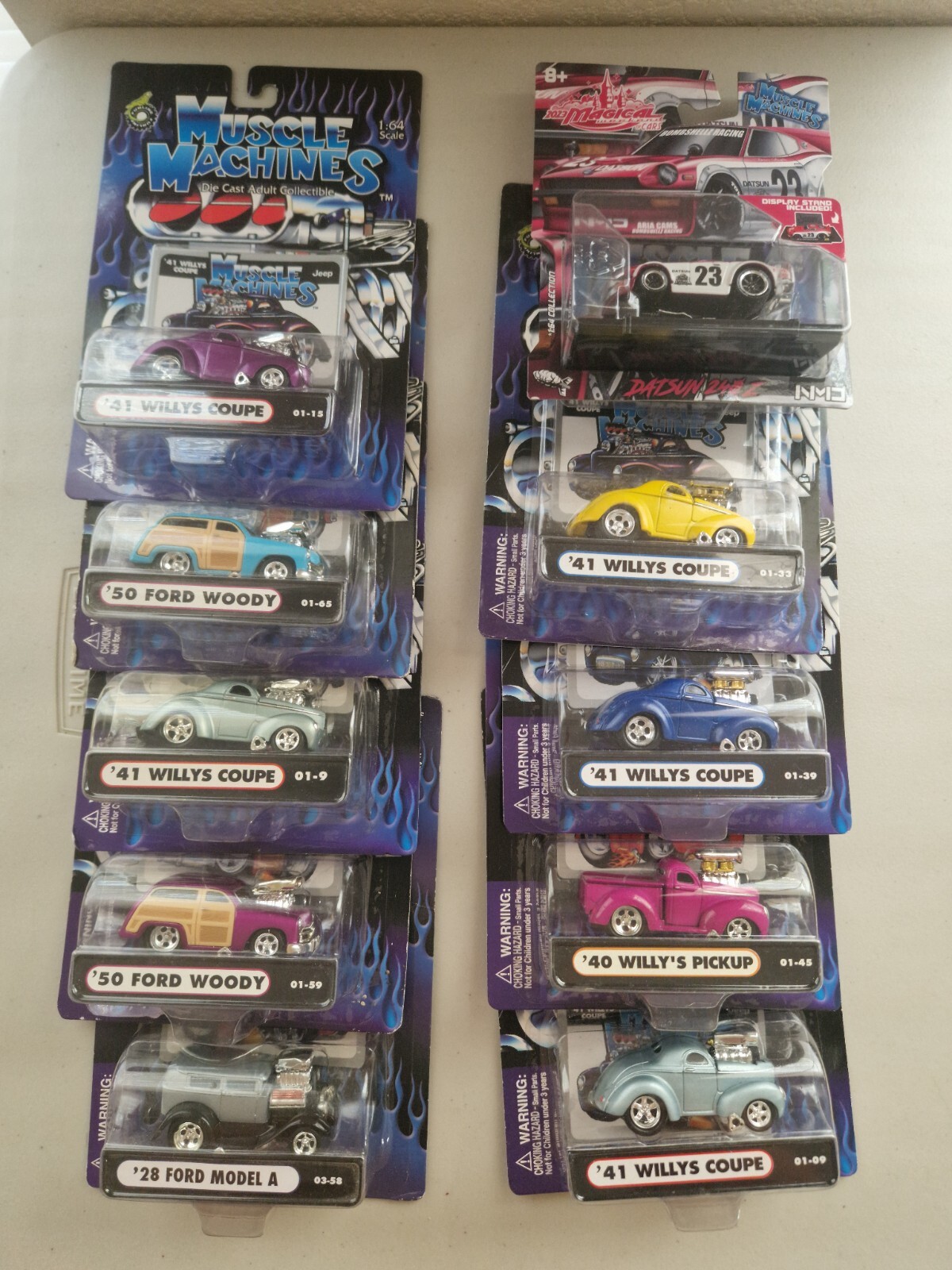 Muscle Machines Funline Lot of 10 Mixed Cars Includes 2023 Magical Cars ...