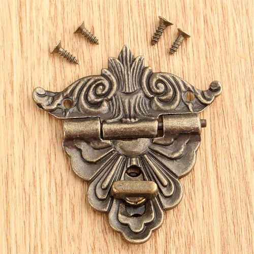 Decorative Jewelry Gift Box Wooden Case Latch Clasp Vintage Style Lock ...