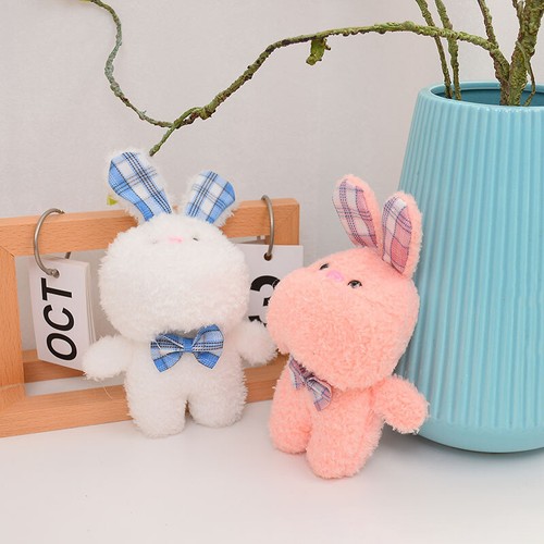 Cartoon Cute Rabbit Doll Keychain Fat Face Bear Doll Pendant Backpack ...