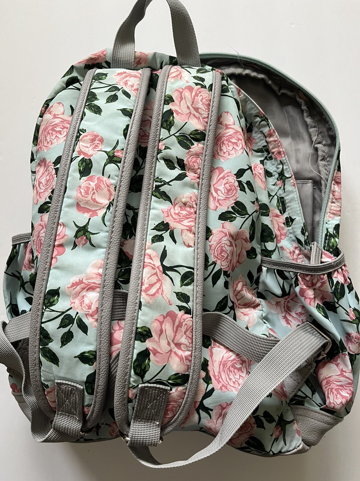 Kids Floral BackPack Mint with roses | eBay