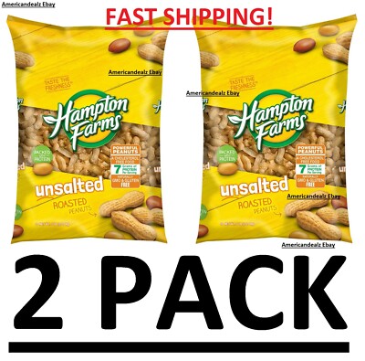 2 PACK Hampton Farms Unsalted In-Shell Peanuts 10 lbs. TOTAL - FAST ...