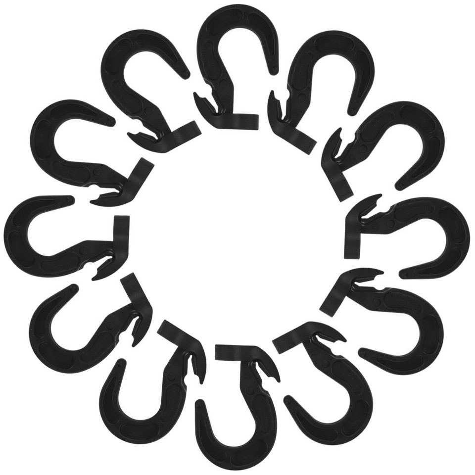 12pcs Plastic Shock Cord Hooks, Elastic Bungee Rope Hooks, Outdoor ...