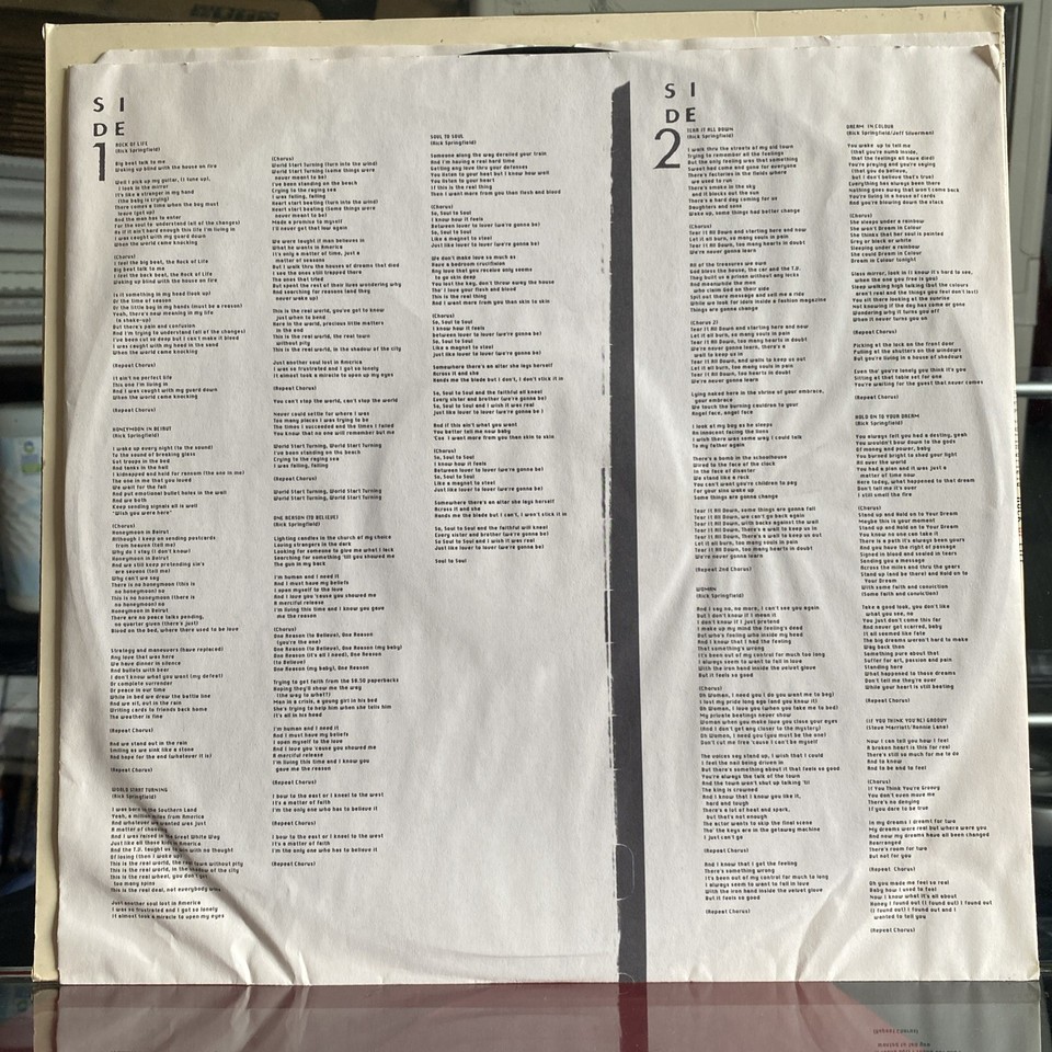 RICK SPRINGFIELD - Rock Of Life (1988, Vinyl LP) “World Start Turning ...
