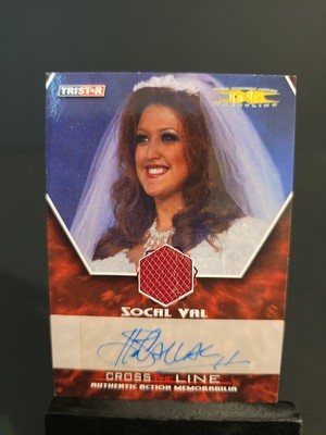 TNA SoCal Val 2008 Cross The Line GOLD Autograph Memorabilia Relic Card ...