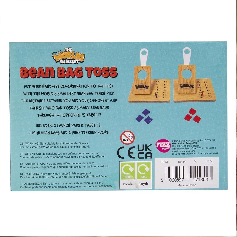 The World's Smallest Beanbag Toss Game. Tiny Novelty Beanbag Toss ...