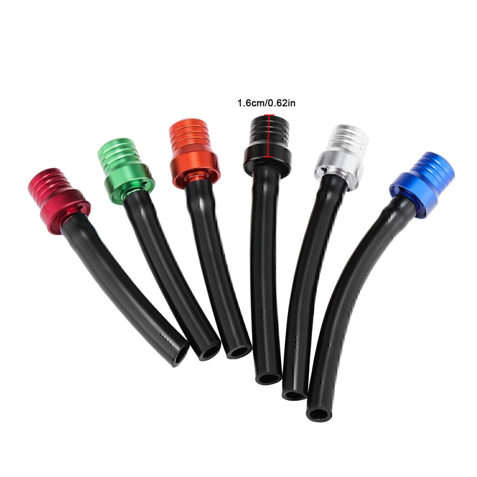 (6) Motorcycle Gas CAP VENT Tank Fuel Air Breather Valve Hose Tube Dirt ...