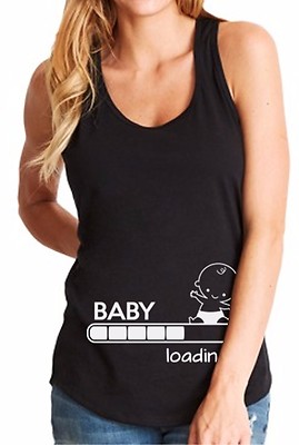 Tank Top Baby Loading Pregnancy Shirt Pregnant Women Baby Shower Gift ...
