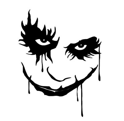 Joker Comic Vinyl Car Window Decal Sticker Horror Halloween Laptop Desk ...