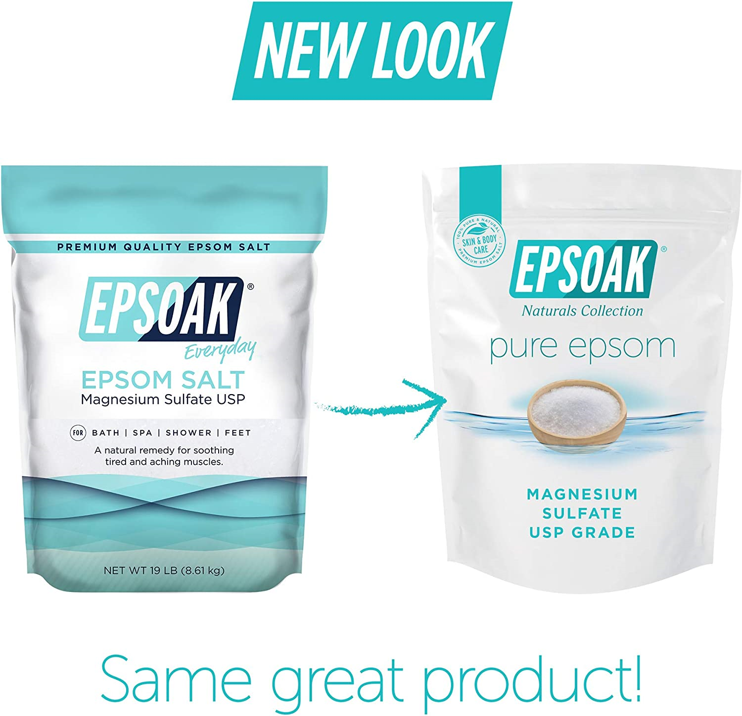 Epsoak Epsom Salt 19 lb. Bulk Bag Magnesium Sulfate USP 817678010510 | eBay