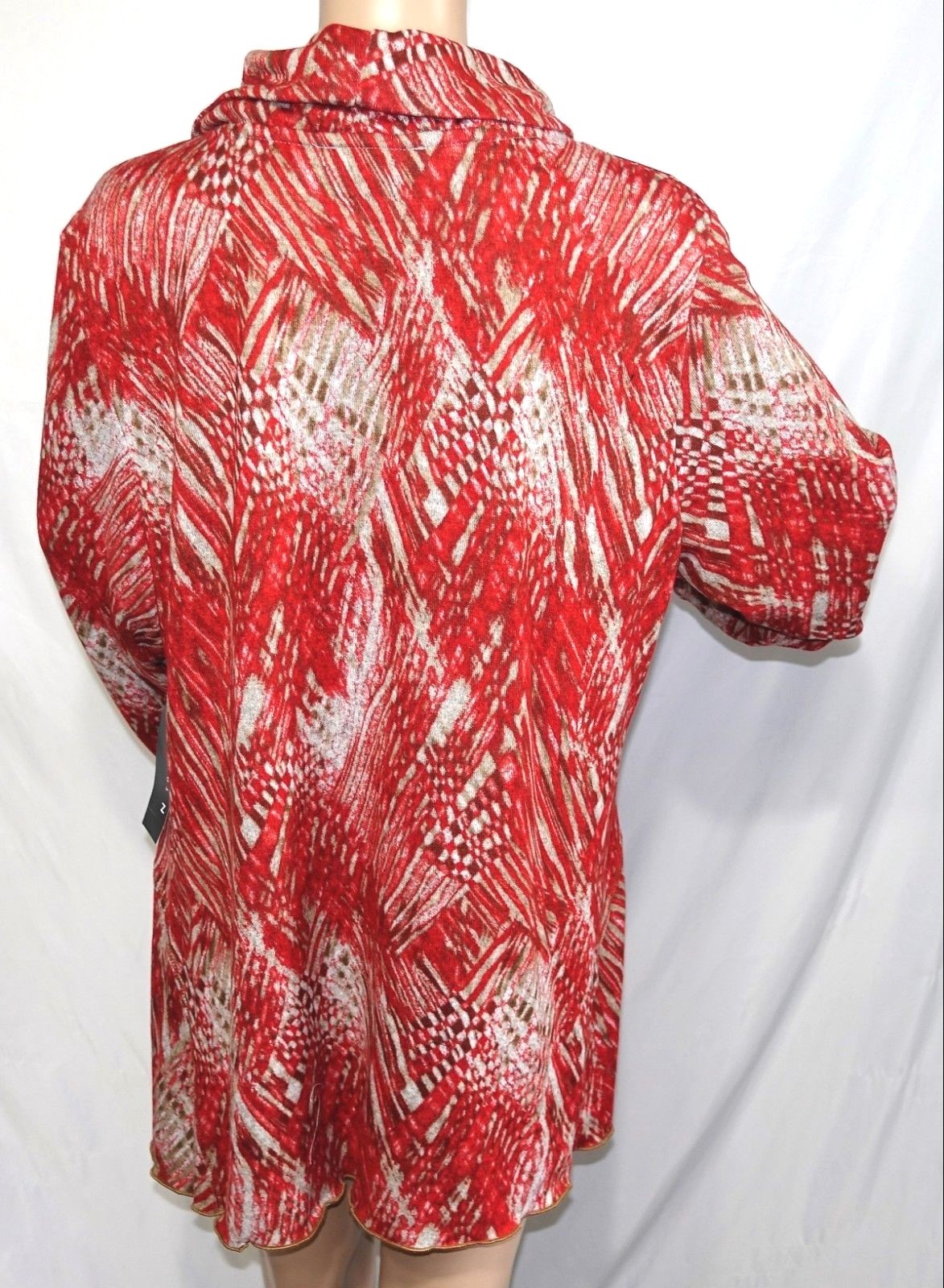 N Touch Women Plus 1x 2x 3x Brown Serrano Elegant Sweater Cowl Neck ...