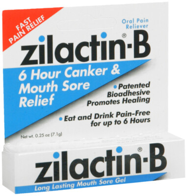 ZILACTIN-B Canker & Mouth Sore Relief Gel .25 oz | eBay