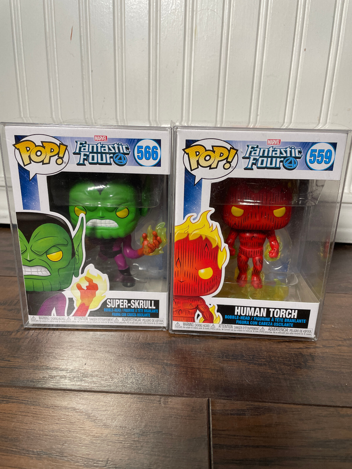 Funko Pop! Marvel Human Torch 559 and Super-Skrull 566 New with ...