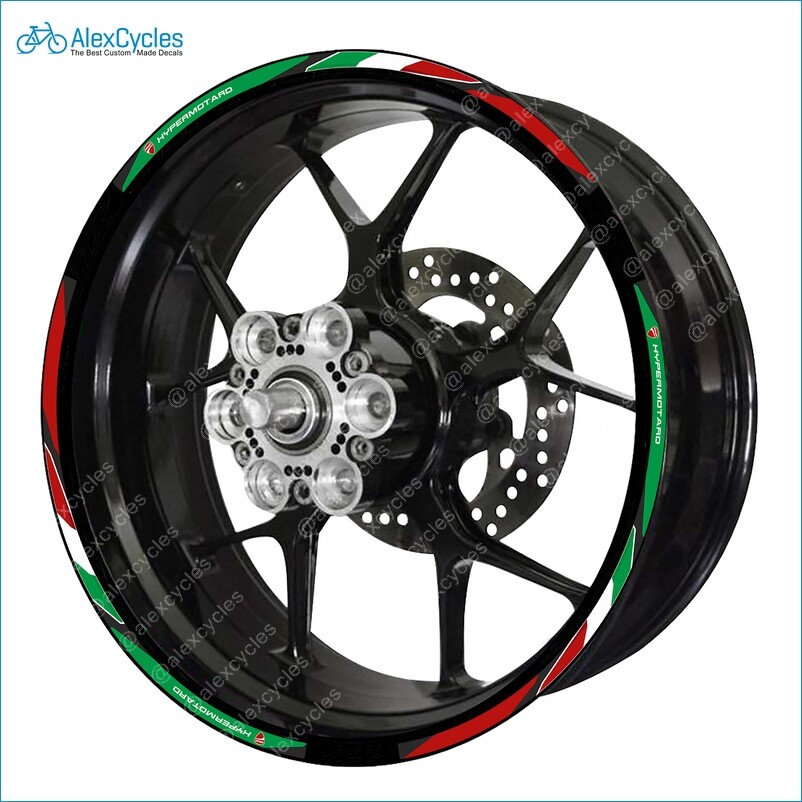 Ducati Corse Hypermotard Stickers Motorcycle Wheel Rim Laminated Decals ...