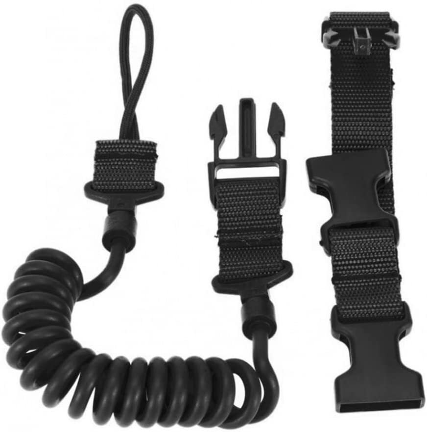 Tactical Pistol Sling Elastic Handgun Lanyard Secure Spring Retention ...