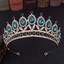 55 Styles Green Crystal Queen Princess Tiara Crown Wedding Prom Party ...