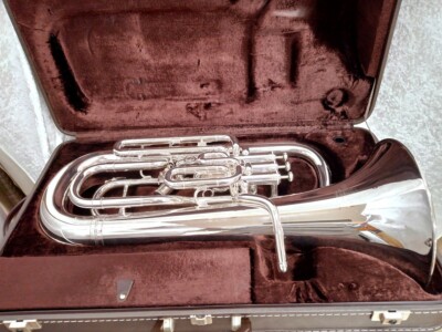 Besson Sovereign BE-968-2 Euphonium Silver Plated Used with Hard Case ...