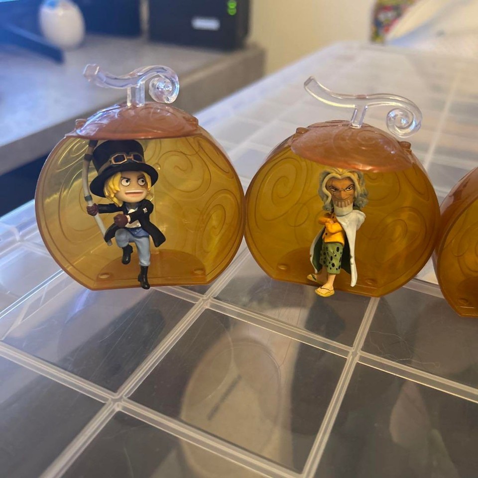 One Piece WCF Chibi Figures Set of 6 - Luffy Ace Sabo Rayleigh Garp ...