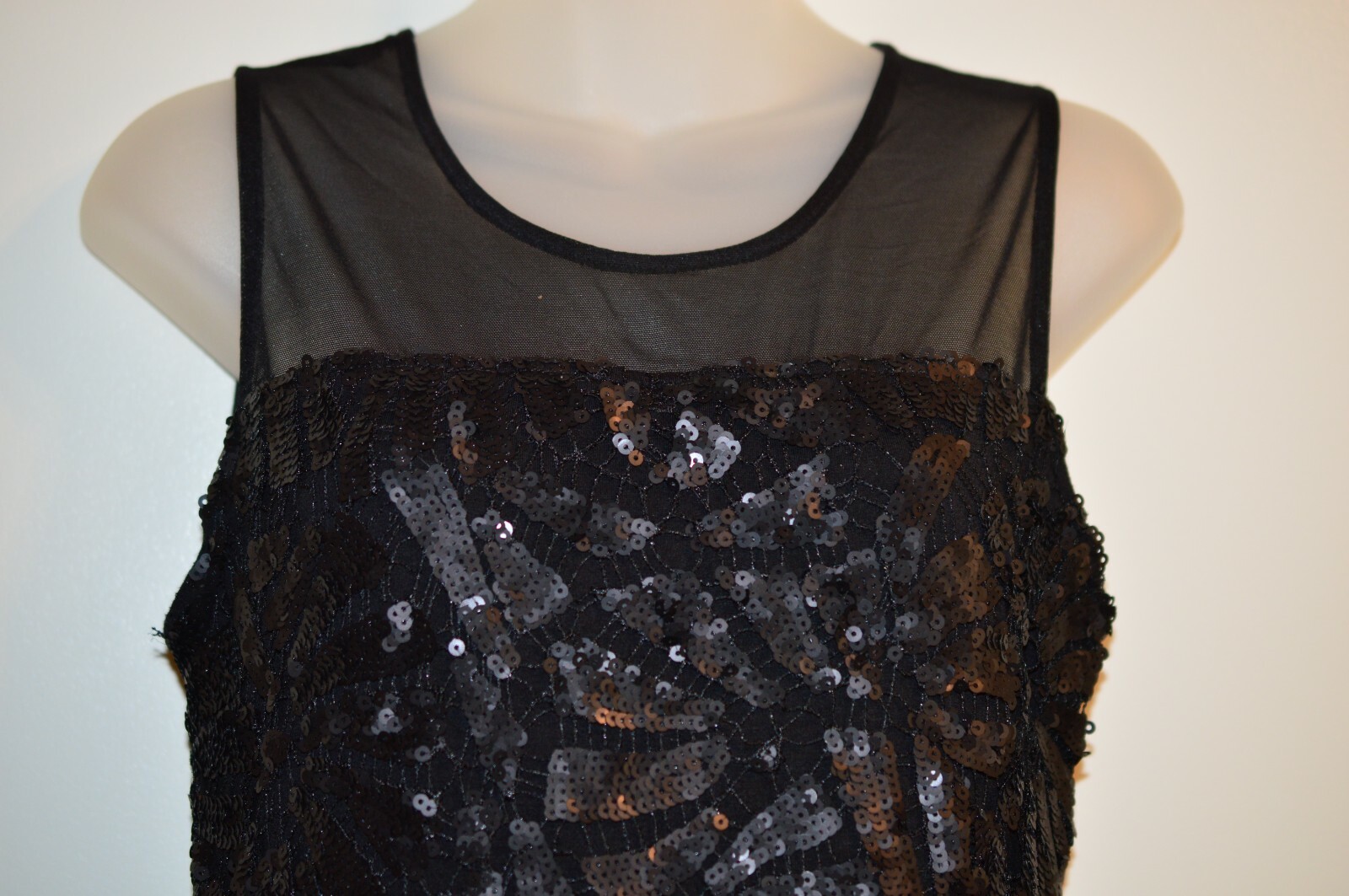 Sky Clothing Brand M Mini Dress Black Sequin Lace Mes… - Gem