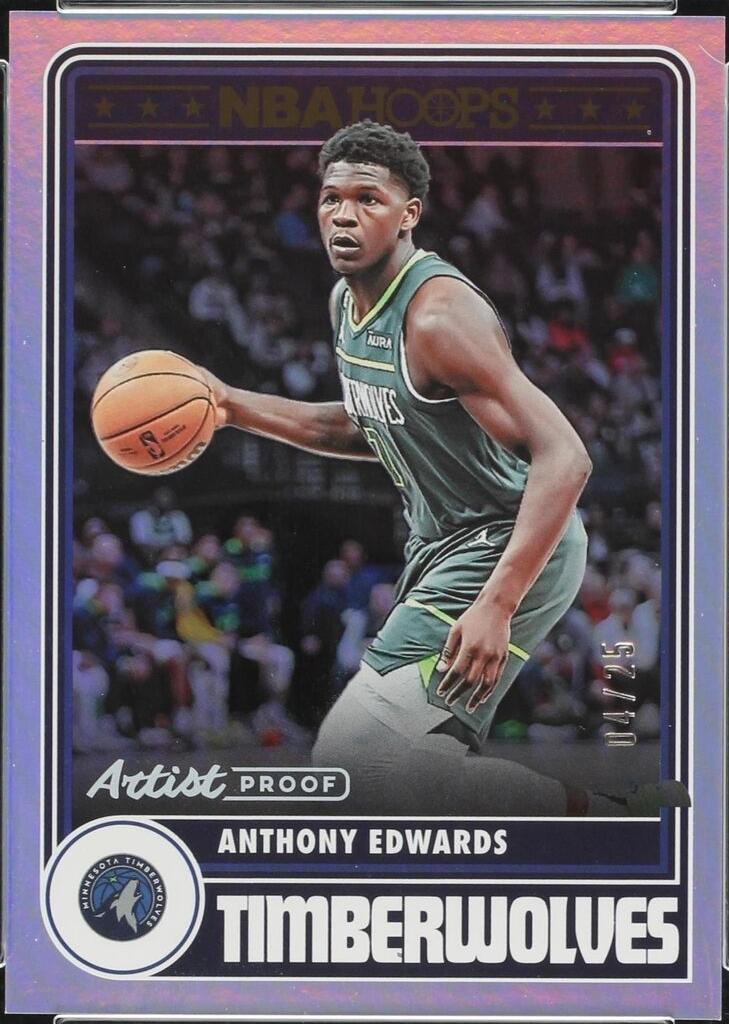 2023-24 Panini NBA Hoops - Hoops Tribute Anthony Edwards #286 Artist ...