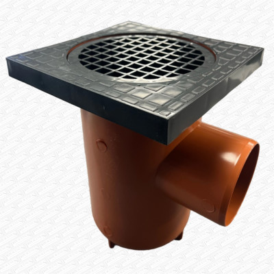 110mm Bottle Trap Gully with 230mm Square Top - for Drainage - Soil | eBay