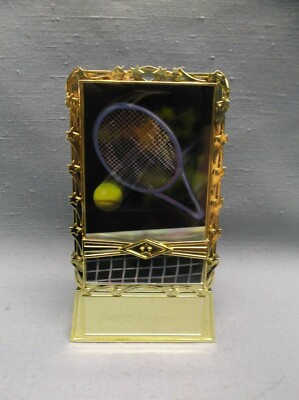 tennis insert trophy award gold weighted holder award ball net racquet ...