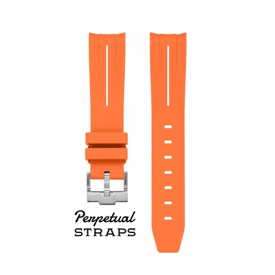 ORANGE ACCENT - RUBBER WATCH STRAP for Omega X Swatch Speedmaster ...
