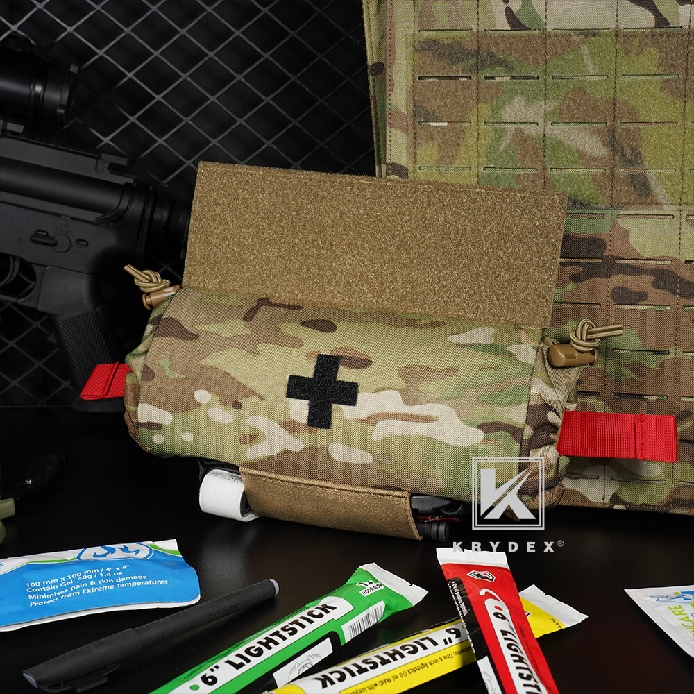 KRYDEX Roll Up IFAK Drop Pouch Med EMT First Aid Pack fo Plate carrier ...