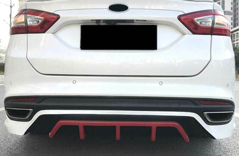 For Ford Mondeo Fusion 2013-2020 Primer Black Rear Bumper Diffuser Lip ...