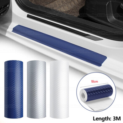 10ft Carbon Fiber Car Sticker Door Sill Scuff Anti Scratch Tape ...