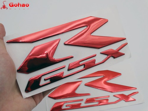 2X Red GSXR GSX-R Racing Motorcycle Fuel Tank Emblem Logo Fairing ...