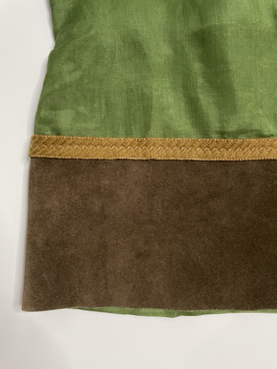Prada Vintage Archive Fall 1999 Green Silk Organza Brown Prada Vintage Archive Fall 1999 Green Silk Organza Brown