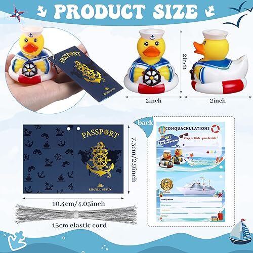 12 Set Cruise Ships Rubber Ducks Cards Nautical Rubber Ducks Bulk ...